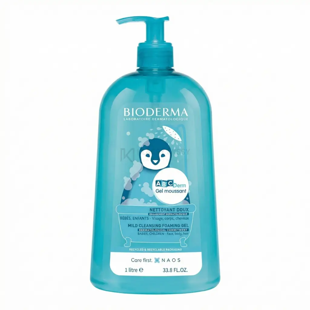 Bioderma ABCDerm Gel Moussant Mild Cleansing Foaming Gel for Babies 1000ml