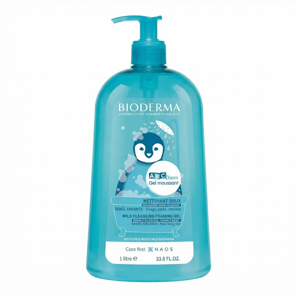 Bioderma ABCDerm Gel Moussant Mild Cleansing Foaming Gel for Babies 1000ml