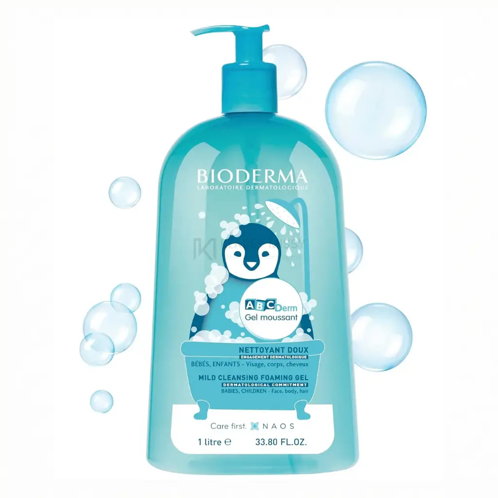 Bioderma ABCDerm Gel Moussant Mild Cleansing Foaming Gel for Babies 1000ml