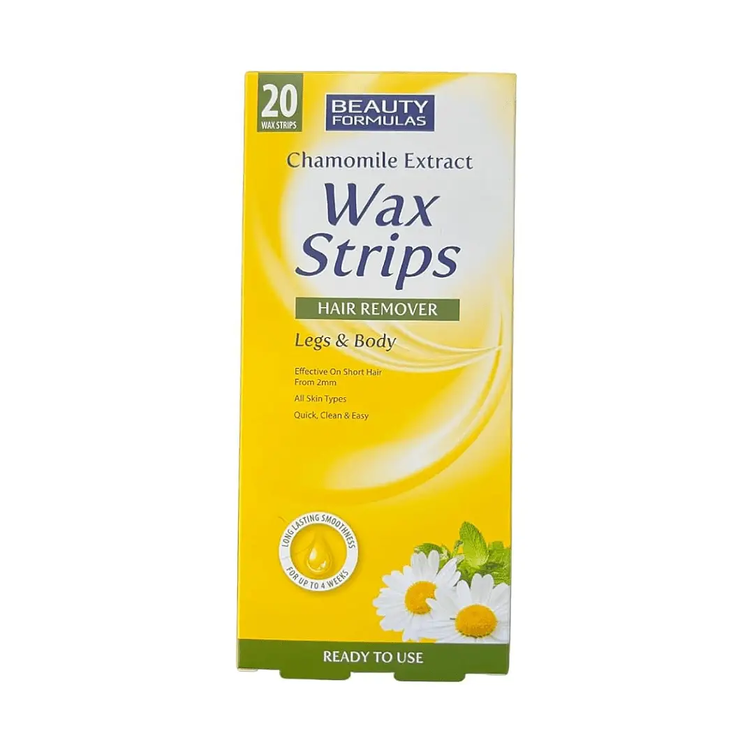 Beauty Formulas Wax Strips for Legs and Body with Chamomile Extract ...