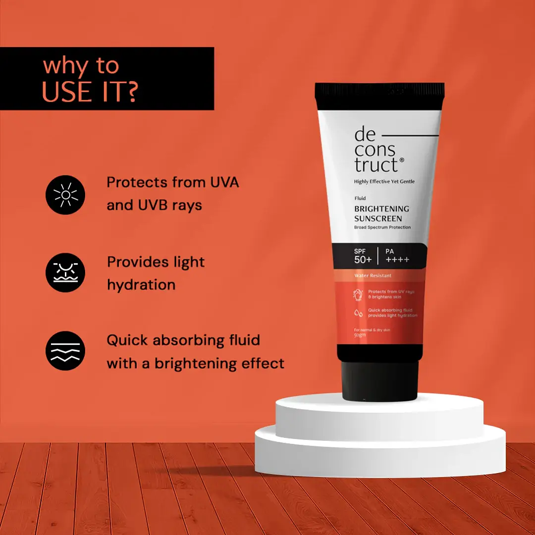 Deconstruct Fluid Brightening Sunscreen with spf 50+ PA++++ 50g