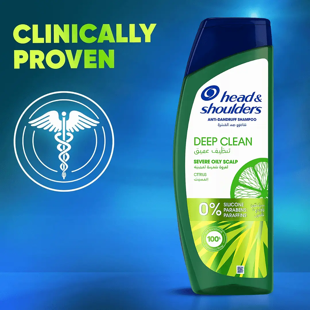 Head & Shoulders Deep Clean Anti Dandruff Shampoo for Severe Oily Scalp ...