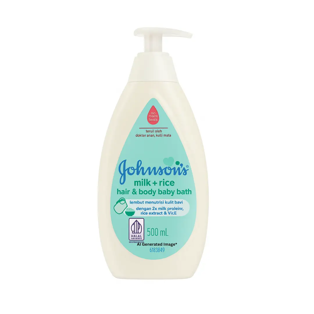 Johnson's Milk + Rice Hair & Body Baby Bath 500ml