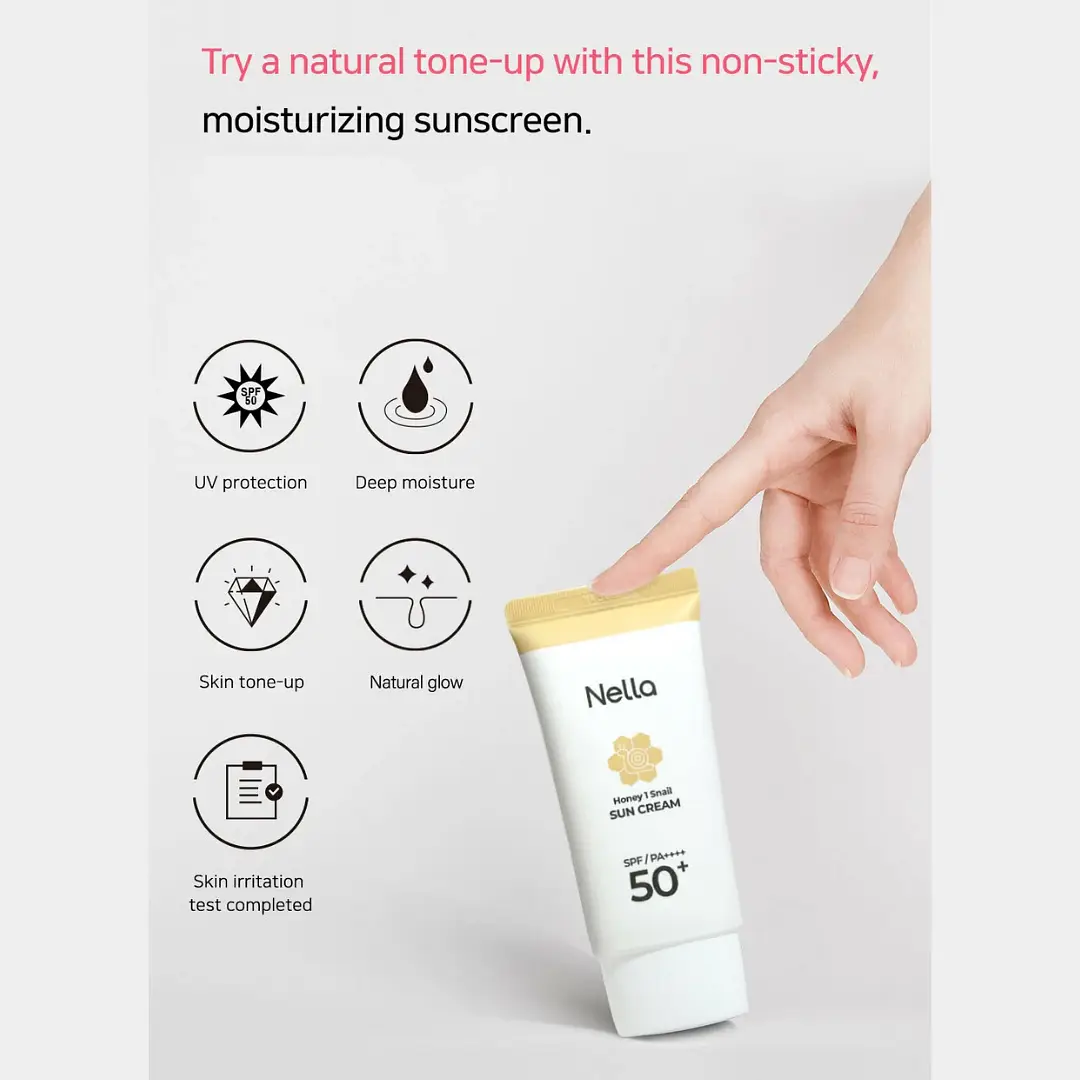 Nella Honey 1 Snail Sun Cream SPF50+ PA++++ 50g