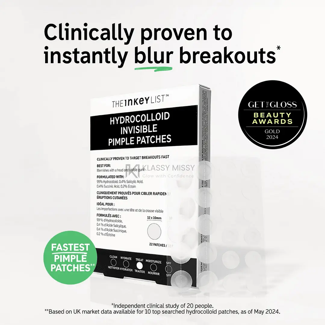 The INKEY List Hydrocolloid Invisible Pimple Patches 22 Patches