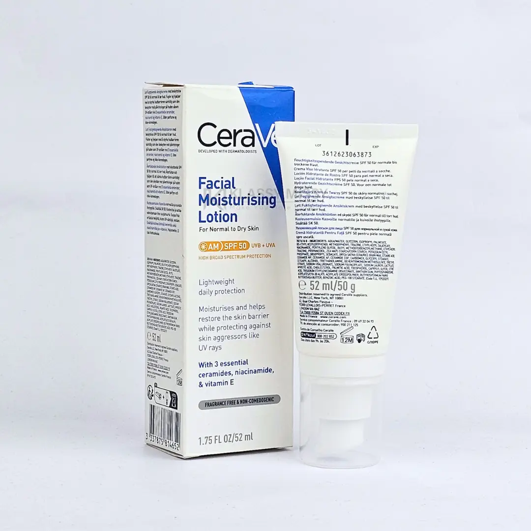 CeraVe AM Facial Moisturising Lotion SPF50 52ml