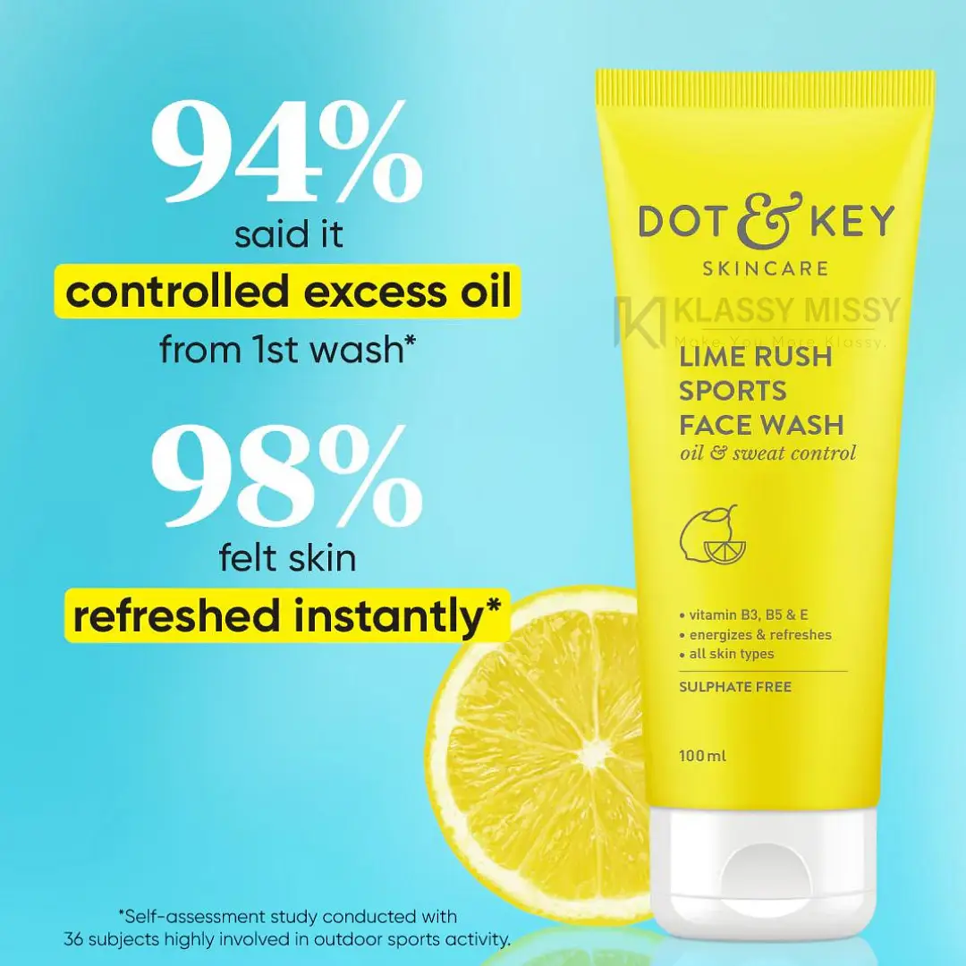 DOT & KEY Lime Rush Sports Facewash Oil & Sweat Control 100ml