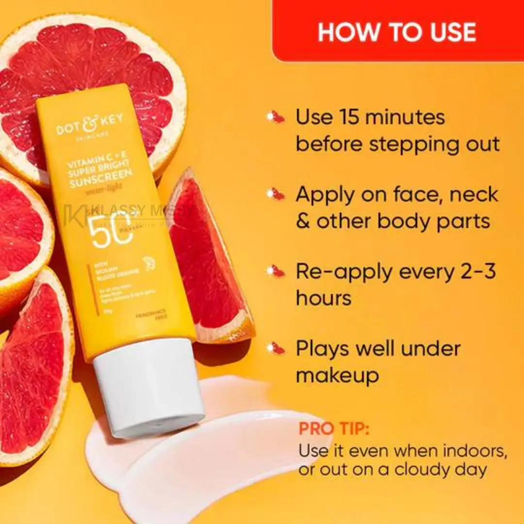 Dot & Key Vitamin C + E Sunscreen, SPF 50+ PA++++ 80g