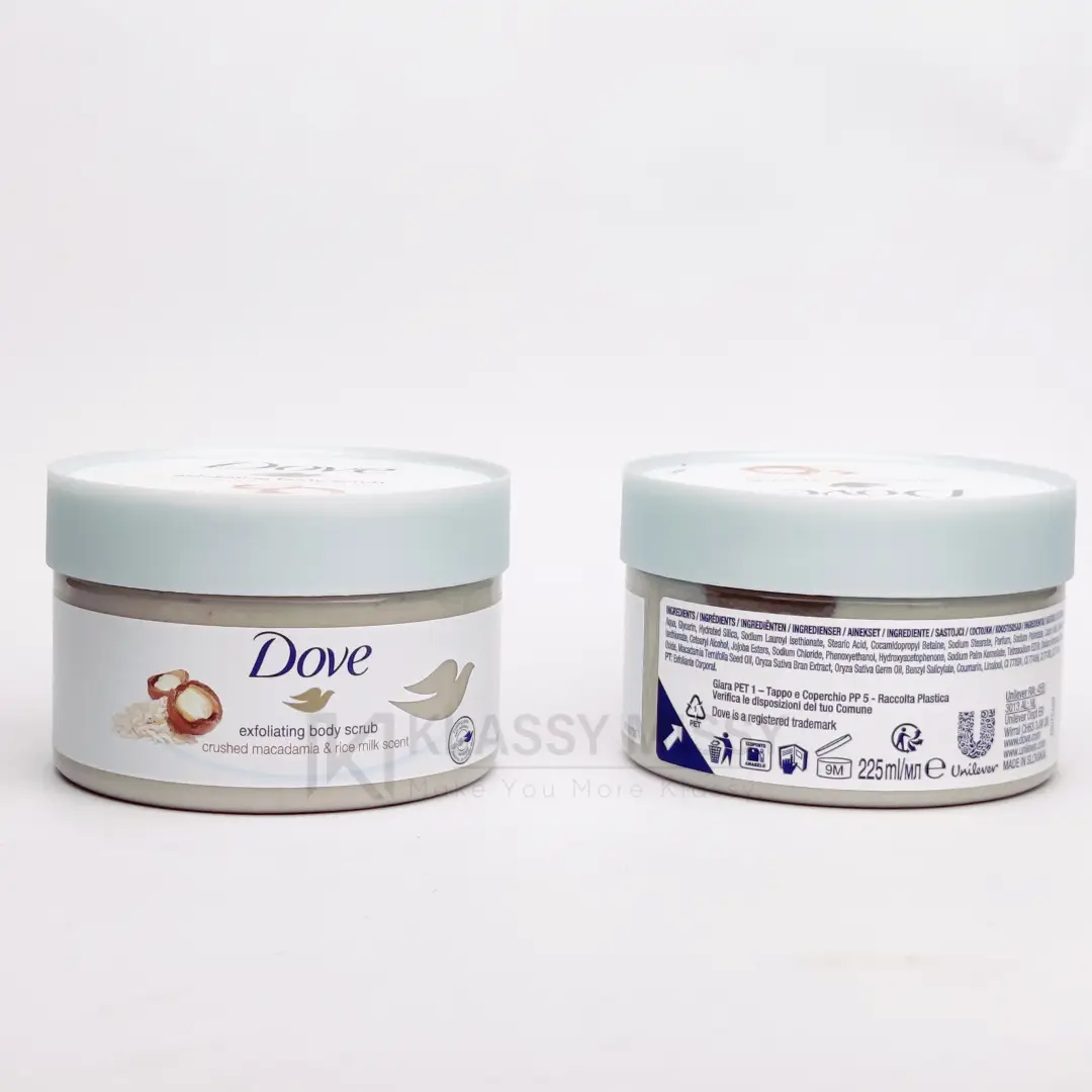 Dove Exfoliating Body Scrub Crushed & Rice Milk Scent 225ml