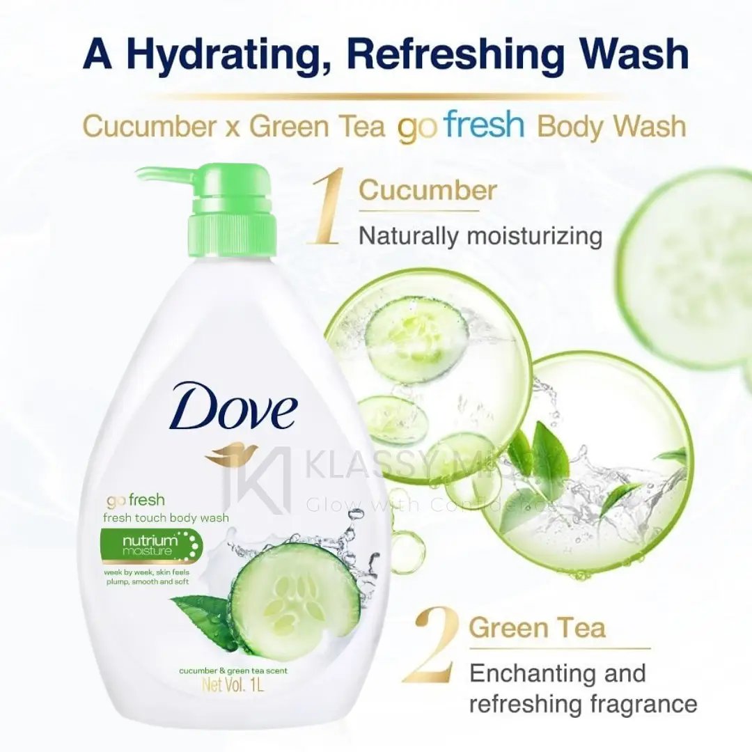 Dove Go Fresh Fresh Touch Body Wash Cucumber & Green Tea Scent 1L