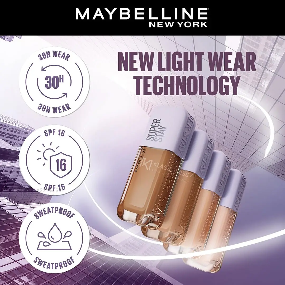 Maybelline Super Stay Lumi-Matte Up To 30HR Wear Foundation with SPF 16 ...