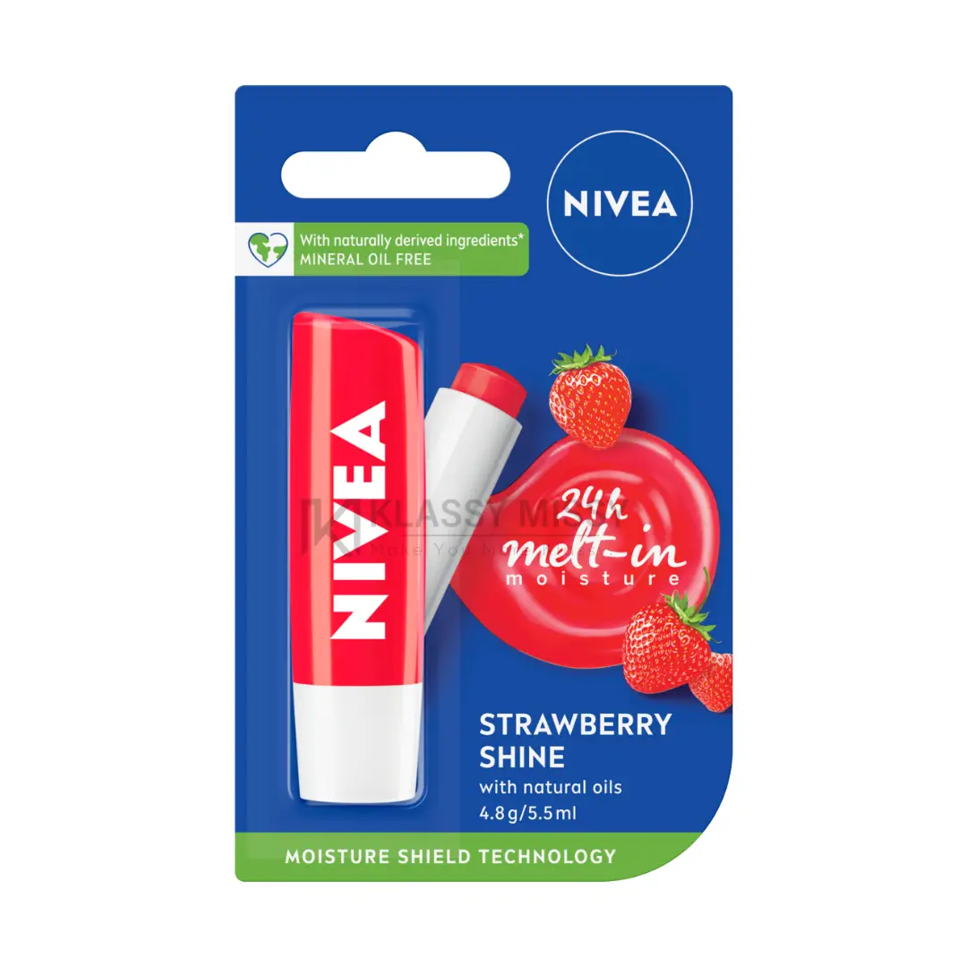 Nivea Strawberry Shine Lip Balm 4.8g/5.5ml