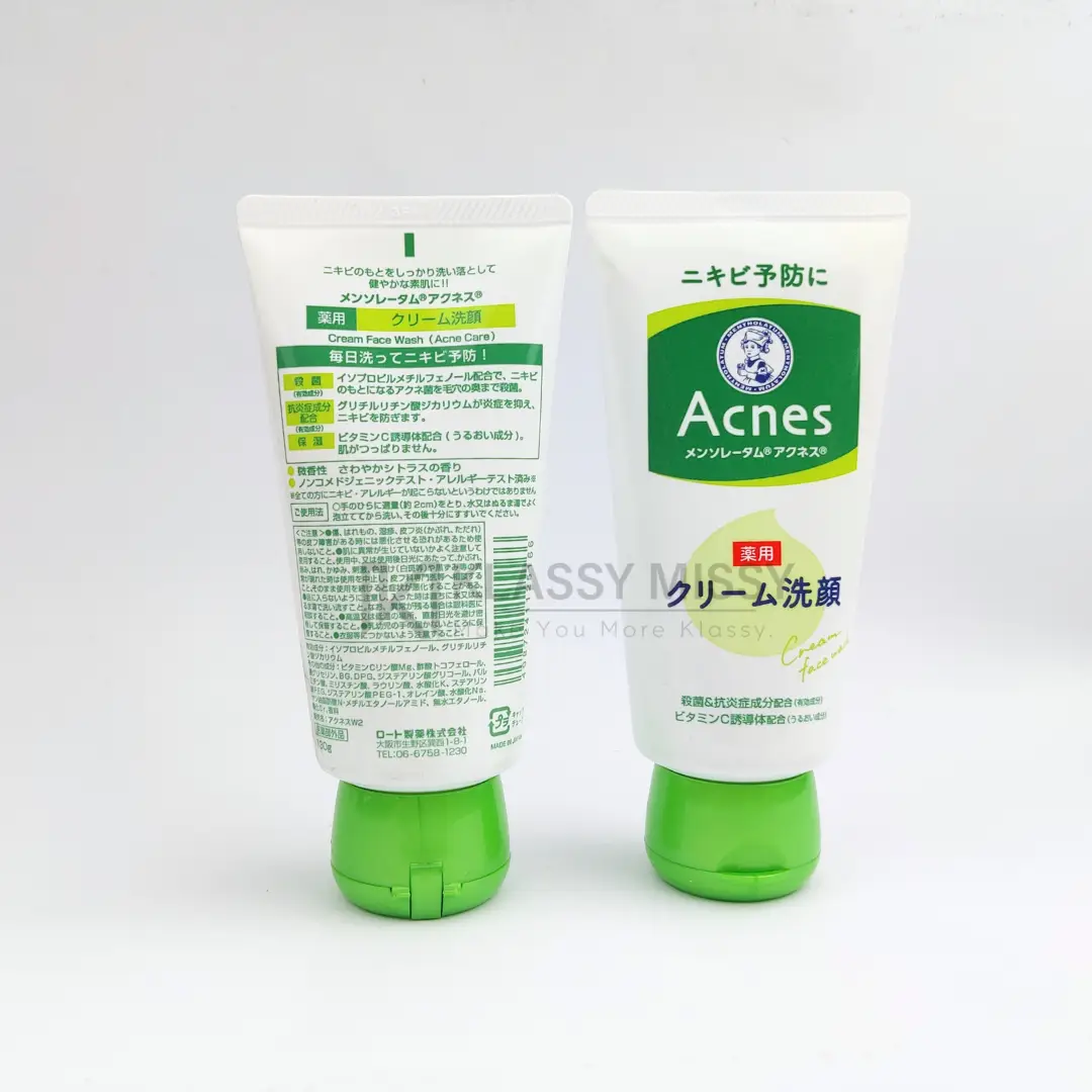Rohto Acnes Cream Face Wash 130g | KlassyMissy