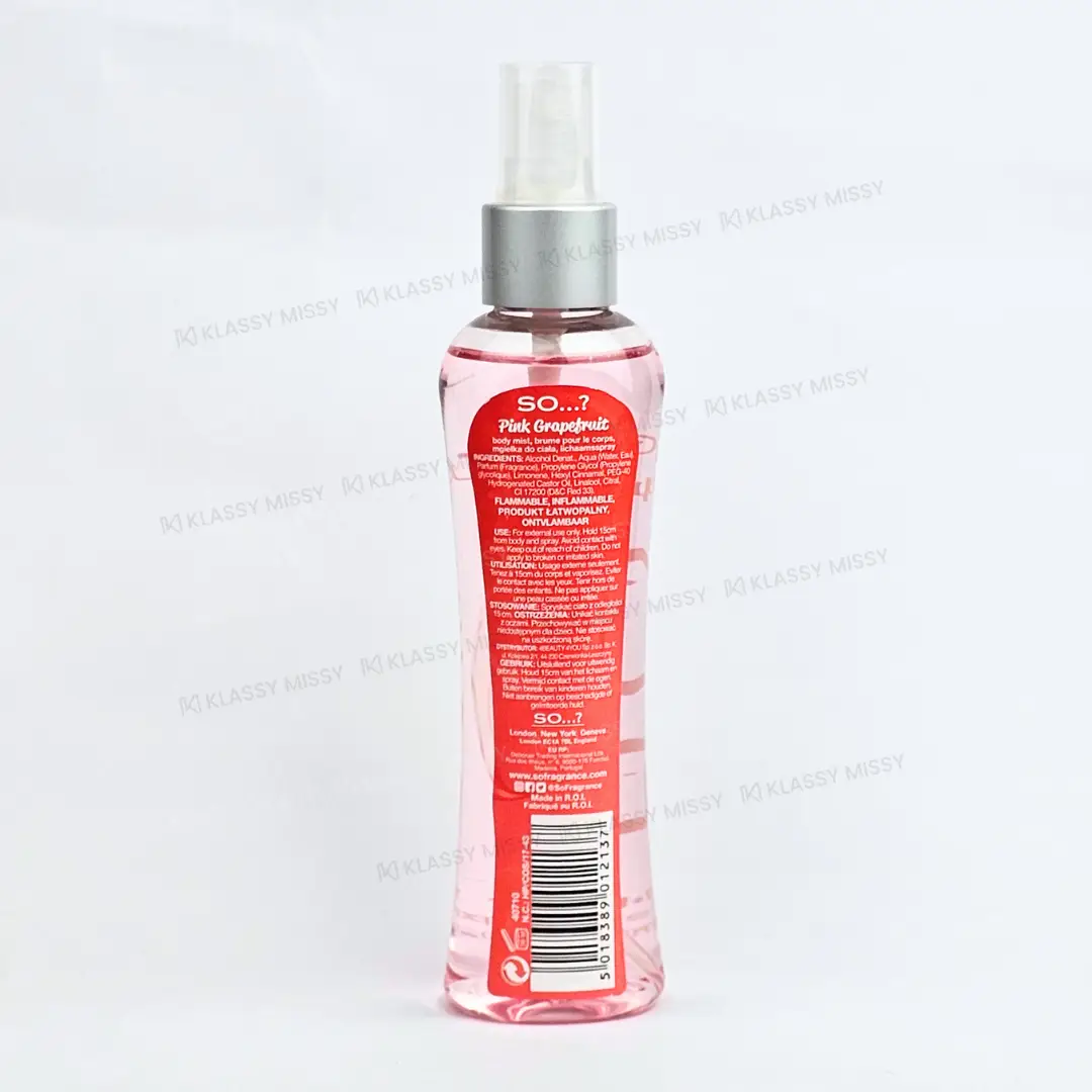 So…? Pink Grapefruit Body Mist Fragrance Spray 100ml