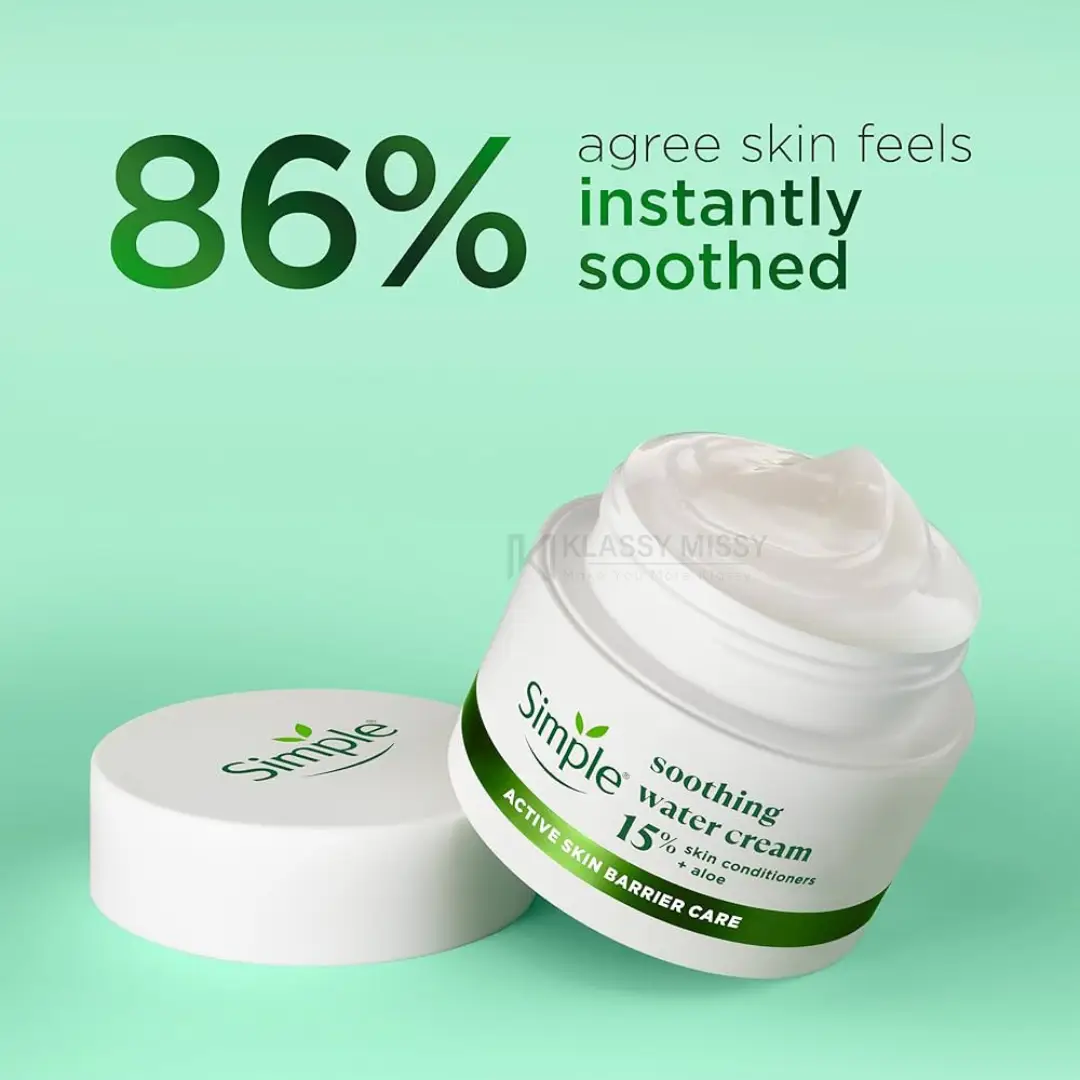 Simple Soothing Water Cream with 15% Skin Conditioners Aloe
