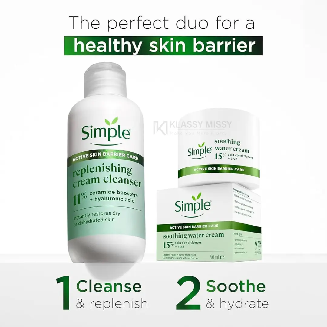 Simple Soothing Water Cream with 15% Skin Conditioners Aloe
