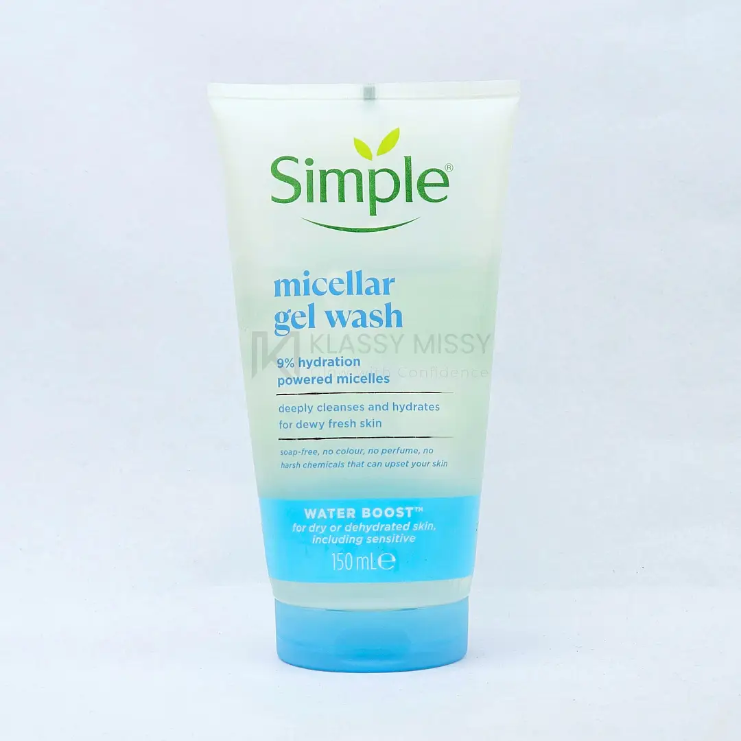 Simple Skincare Water Boost Micellar Cleansing Facial Gel Wash
