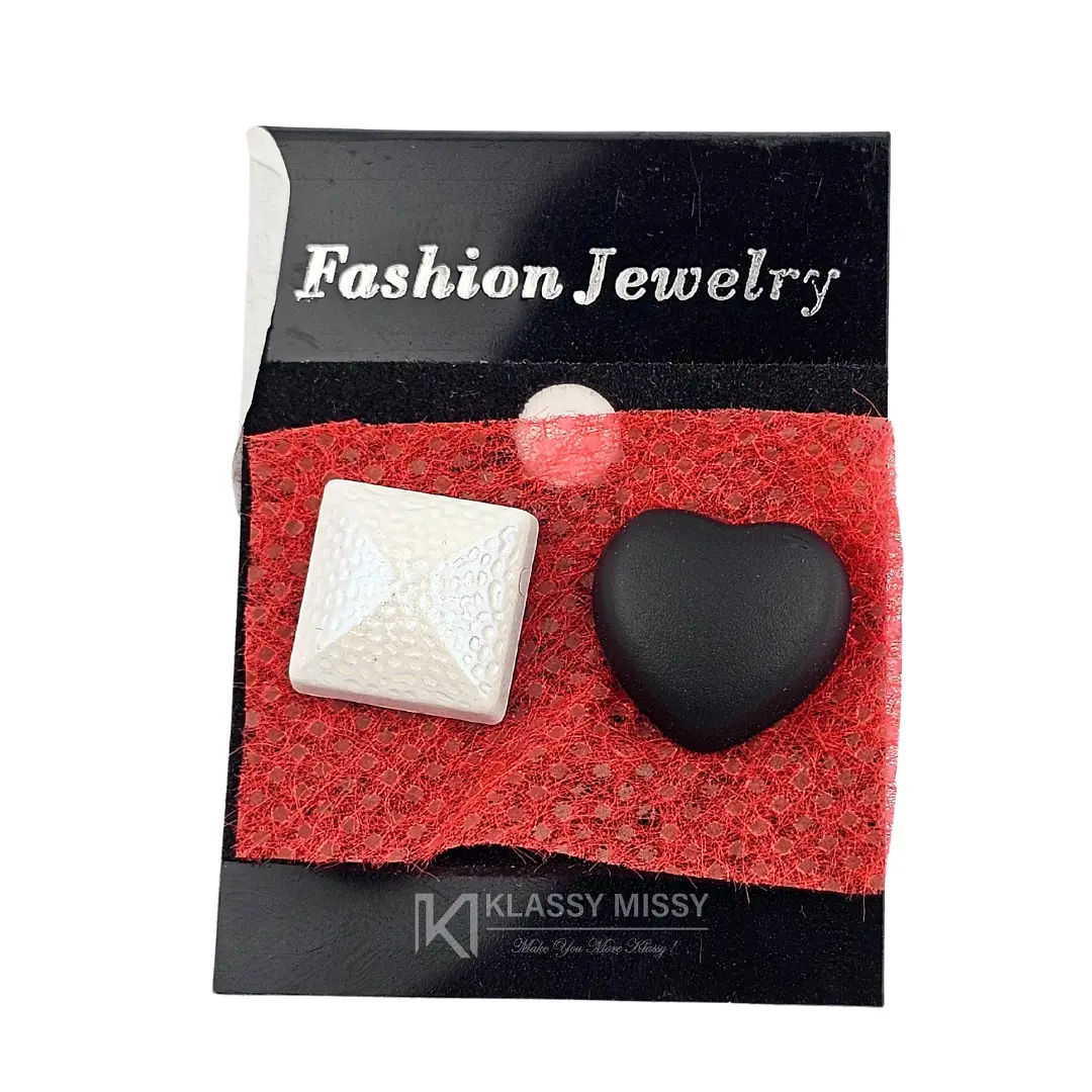 Super strong Magnetic Scarf Pin - Heart & Square