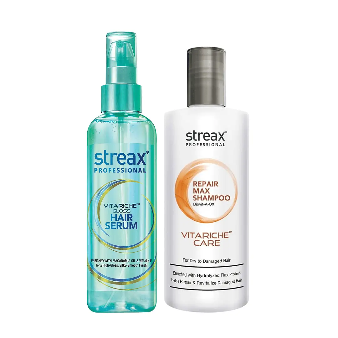 Streax Professional Vitariche Gloss Hair Serum 115ml with Free Streax ...